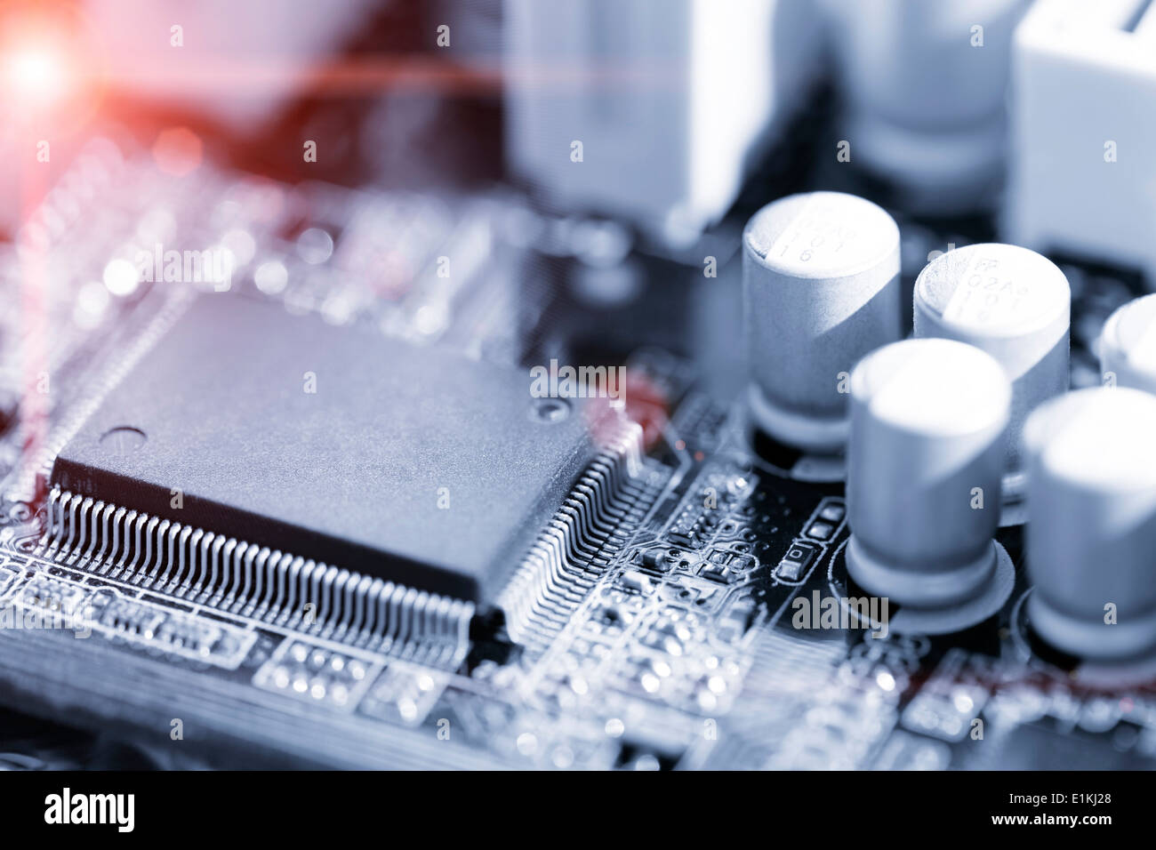 Electronic circuit chip on a power circuit board Stock Photo - Alamy
