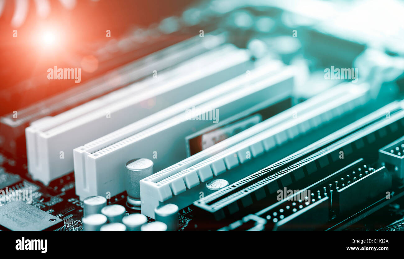 Printed circuit board glowing red hi-res stock photography and images ...