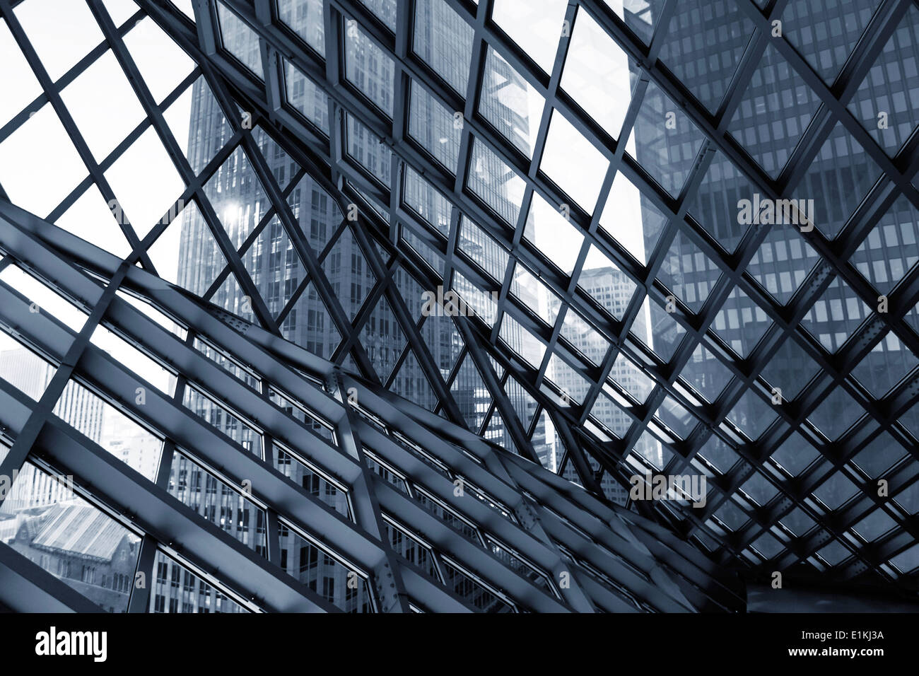 Glass and steel building abstract Stock Photo - Alamy