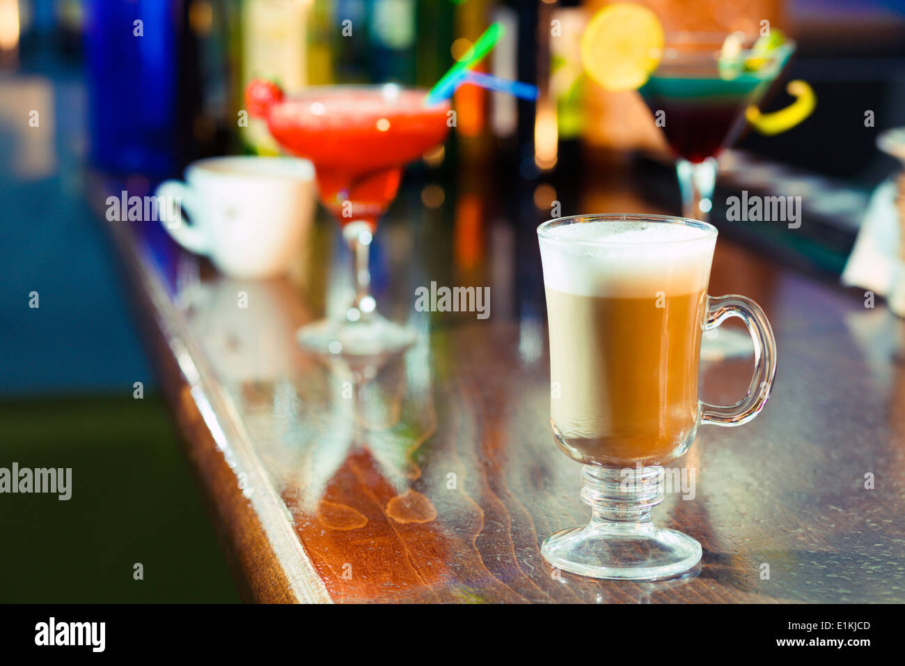 Coffee on a bar Stock Photo - Alamy