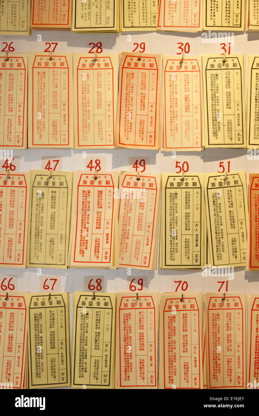 Divination strips in a Chinese buddhist temple Stock Photo - Alamy