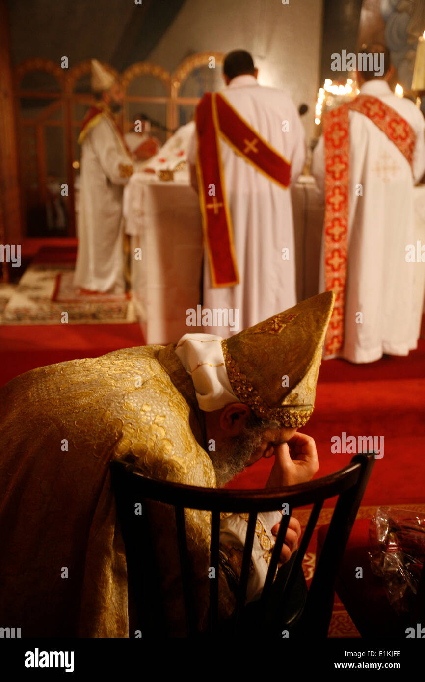 Coptic priest mass hi-res stock photography and images - Alamy