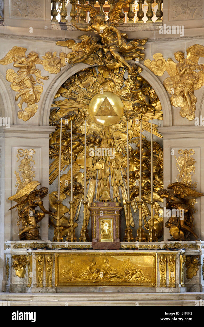 Versailles castle Royal chapel Stock Photo - Alamy
