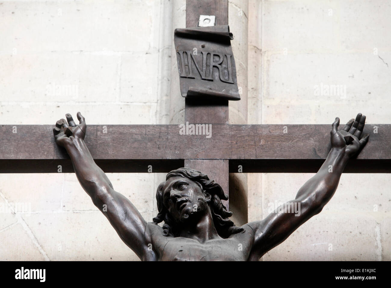 Statue saint saint germain lauxerrois church hi-res stock photography ...