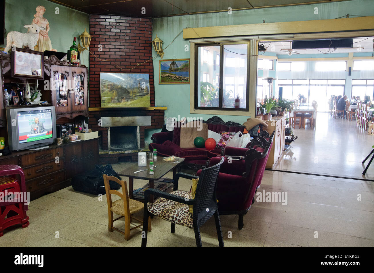 Local restaurant in Lefka, Northern Cyprus Stock Photo - Alamy