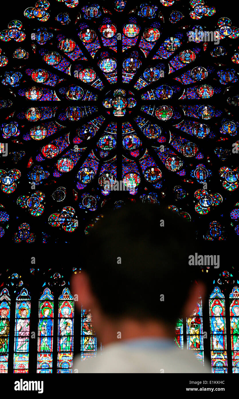 Cathedral rose window Stock Photo - Alamy