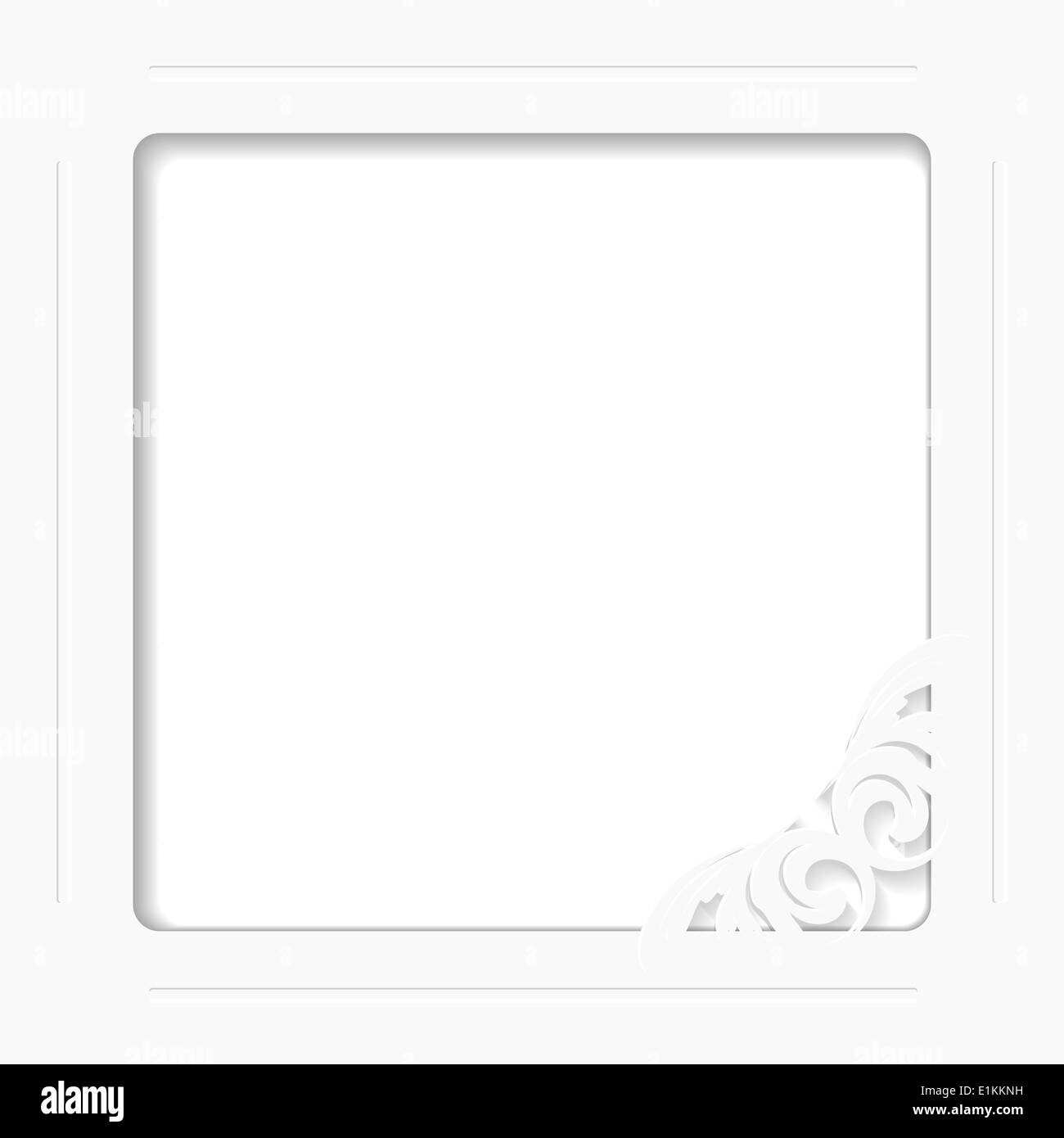Corner flower frame Black and White Stock Photos & Images - Alamy