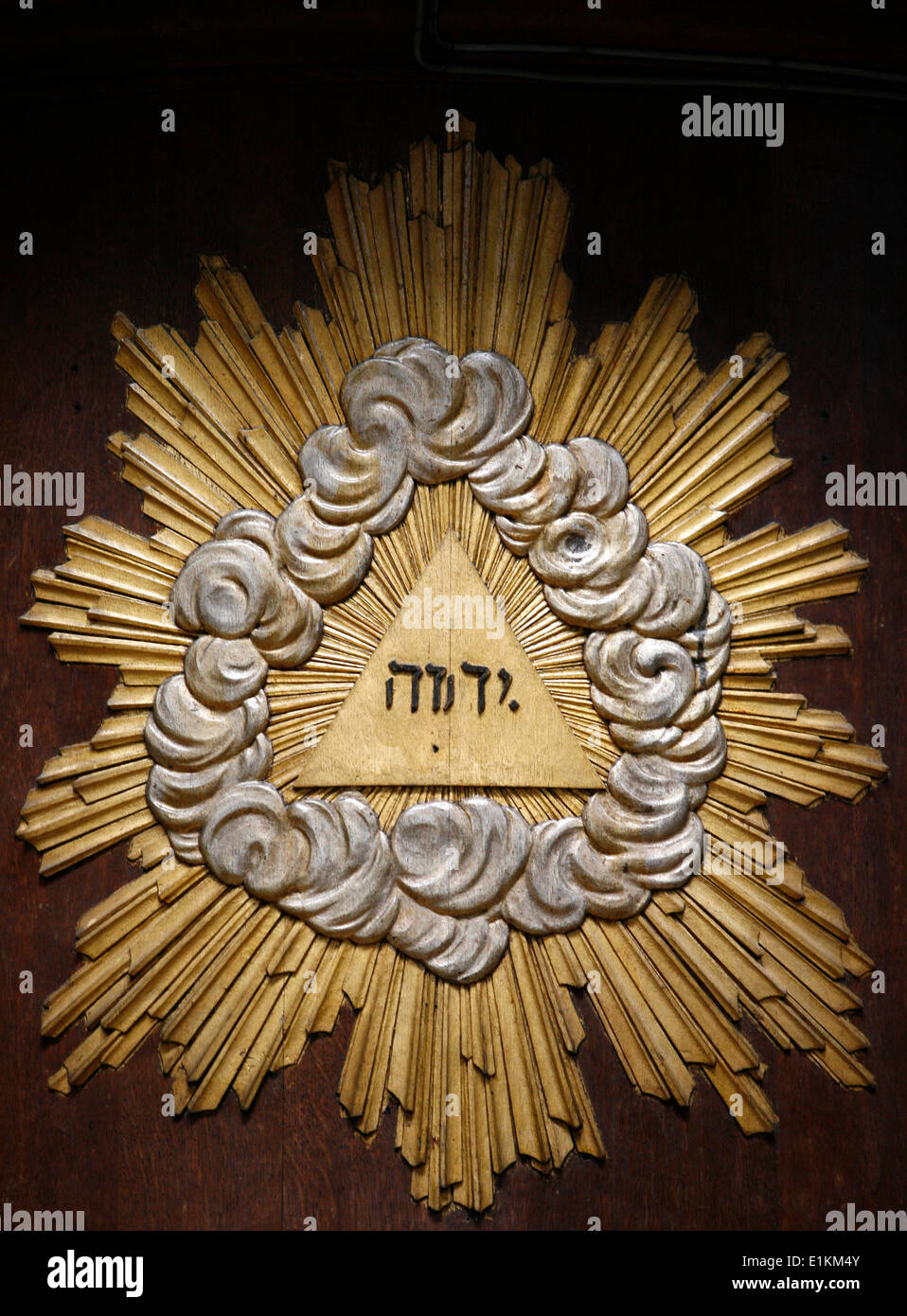 God's monogram in Sainte-Croix cathedral Stock Photo - Alamy