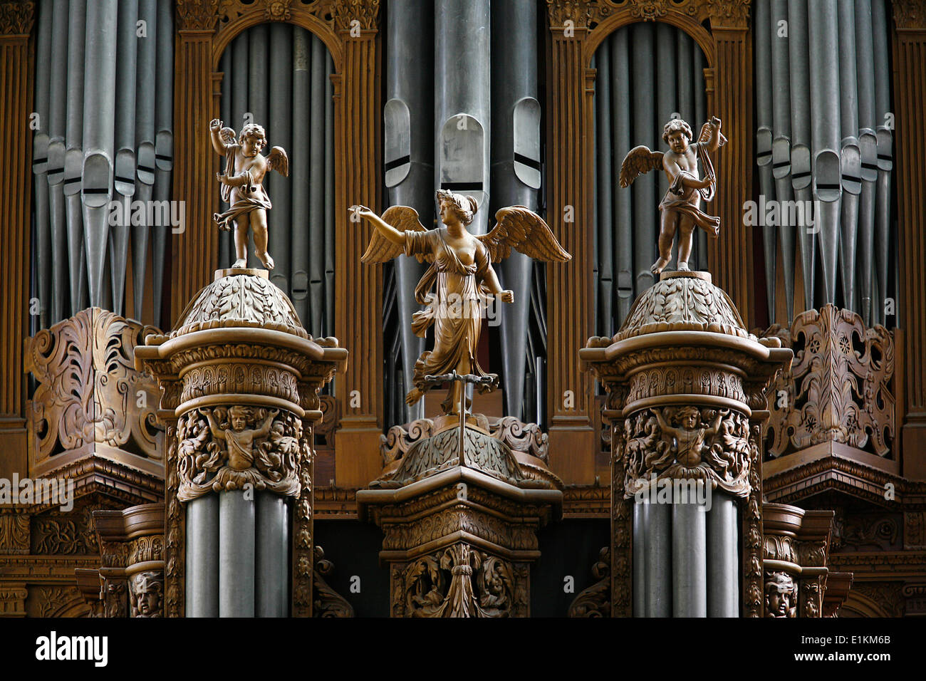 Saint Gatien cathedral organ Stock Photo - Alamy