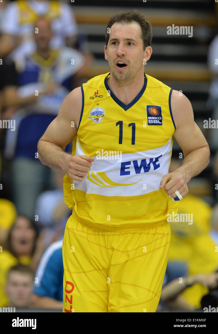 Oldenburg, Germany. 03rd June, 2014. Oldenburg's Adam Chubb celebrates ...