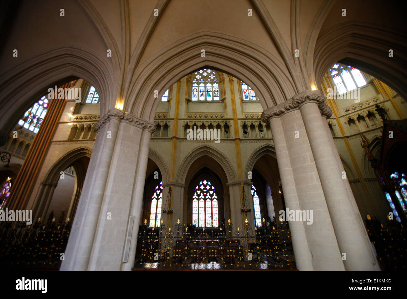 Saint corentin cathedral pillars and arch hi-res stock photography and ...
