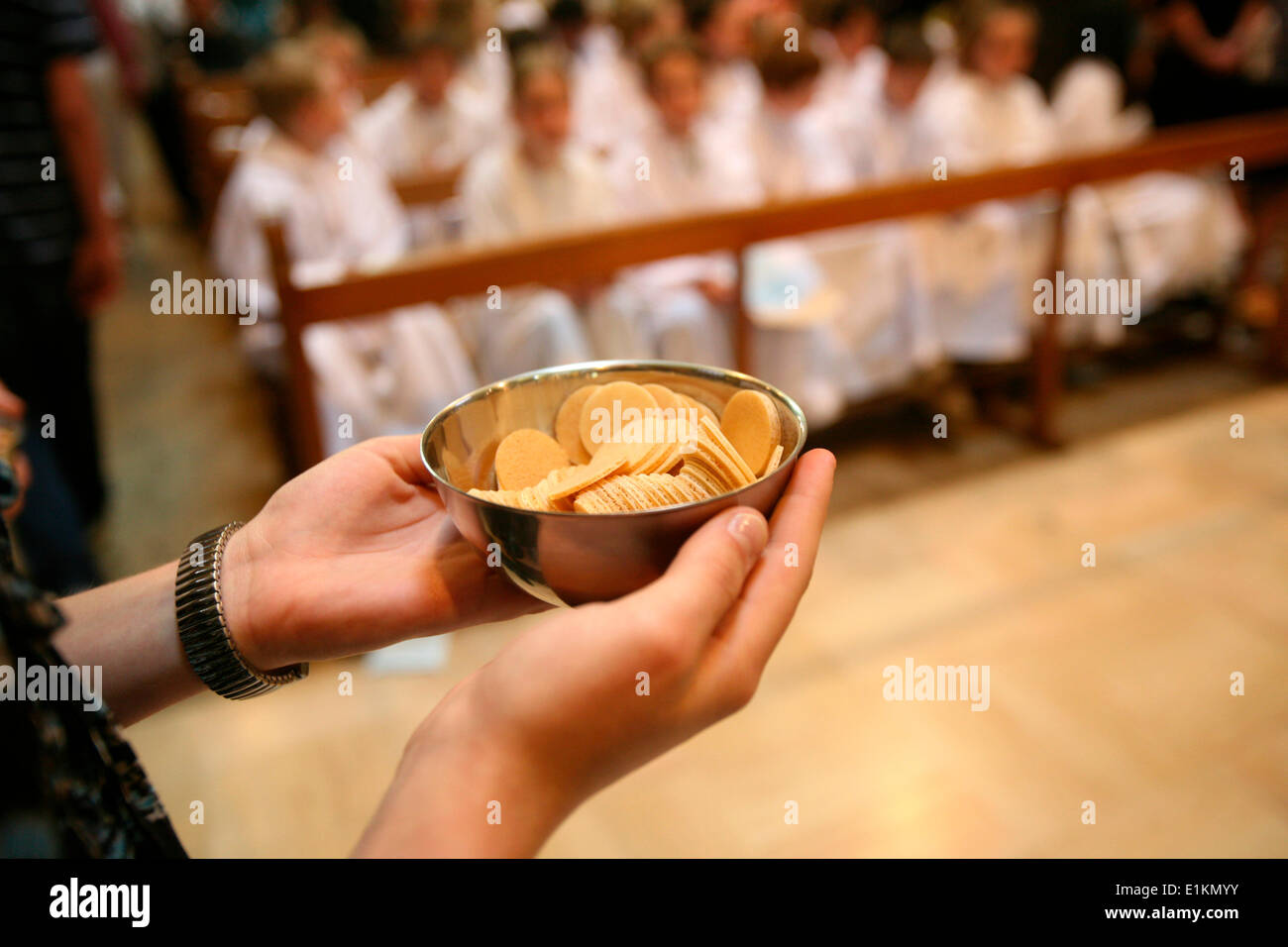 Hosts for eucharist Stock Photo - Alamy