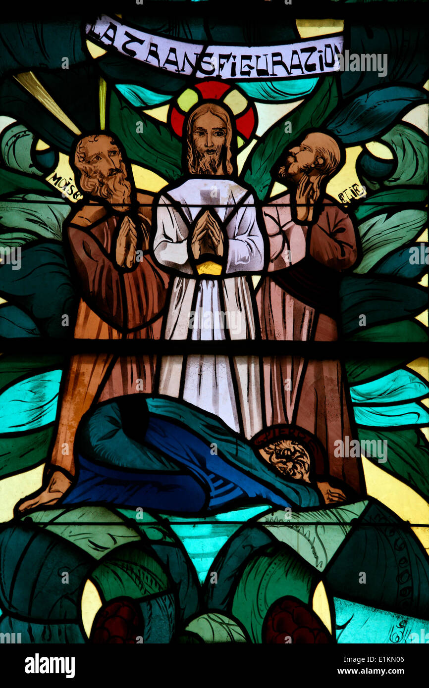Transfiguration jesus stained glass hi-res stock photography and images ...