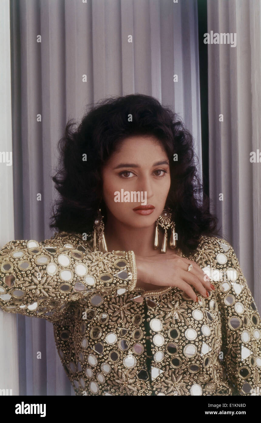 Portrait indian film actress madhuri hi-res stock photography and ...
