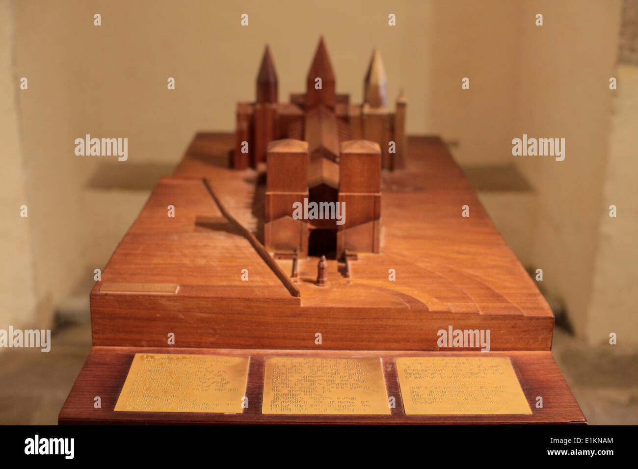 Cluny Abbey. Model of the destroyed abbey for blind people Stock Photo ...