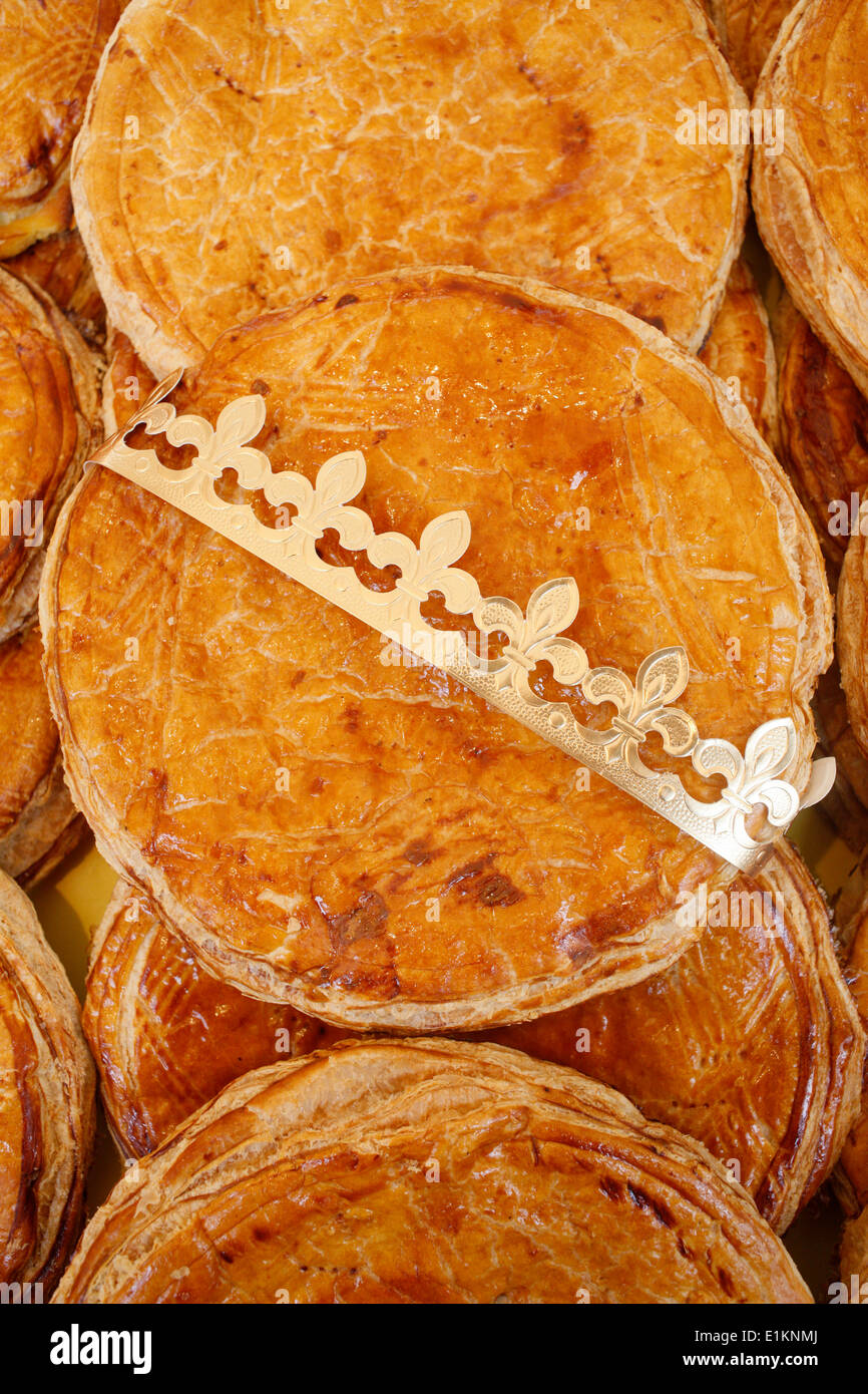 French galette des rois pastry eaten on Epiphany day Stock Photo - Alamy