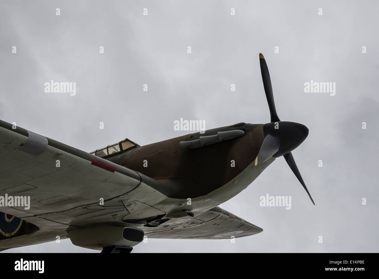 Spitfire war plane on display at Eden Camp Modern History Theme Museum ...