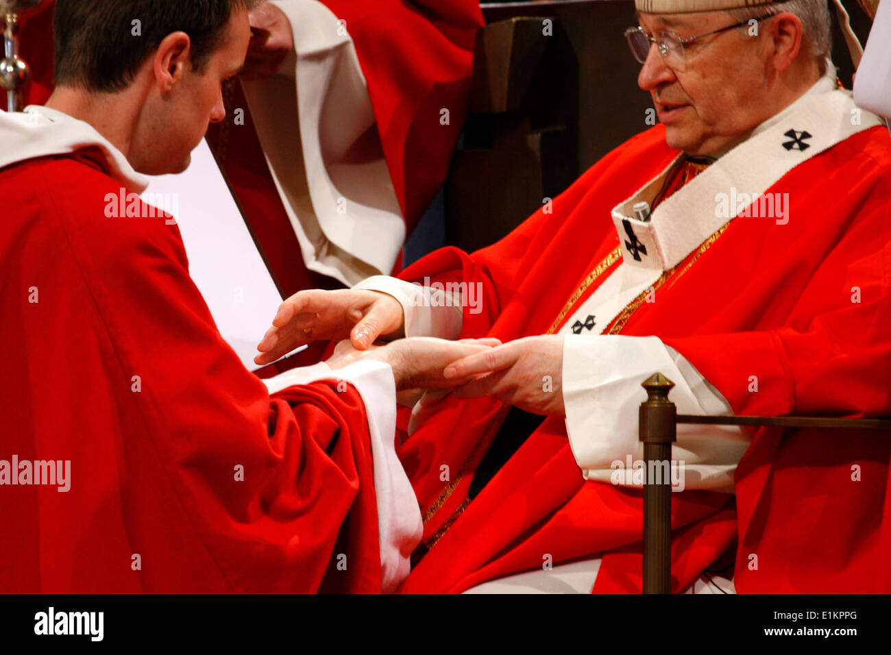 Catholic priest anointing hi-res stock photography and images - Alamy