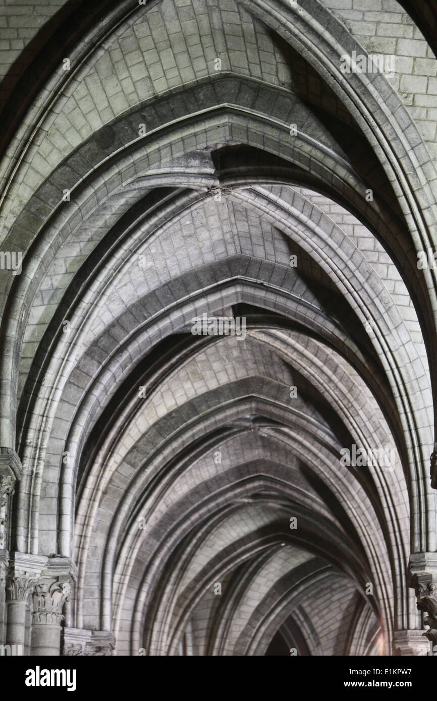 Notre-Dame de Paris cathedral arches Stock Photo - Alamy