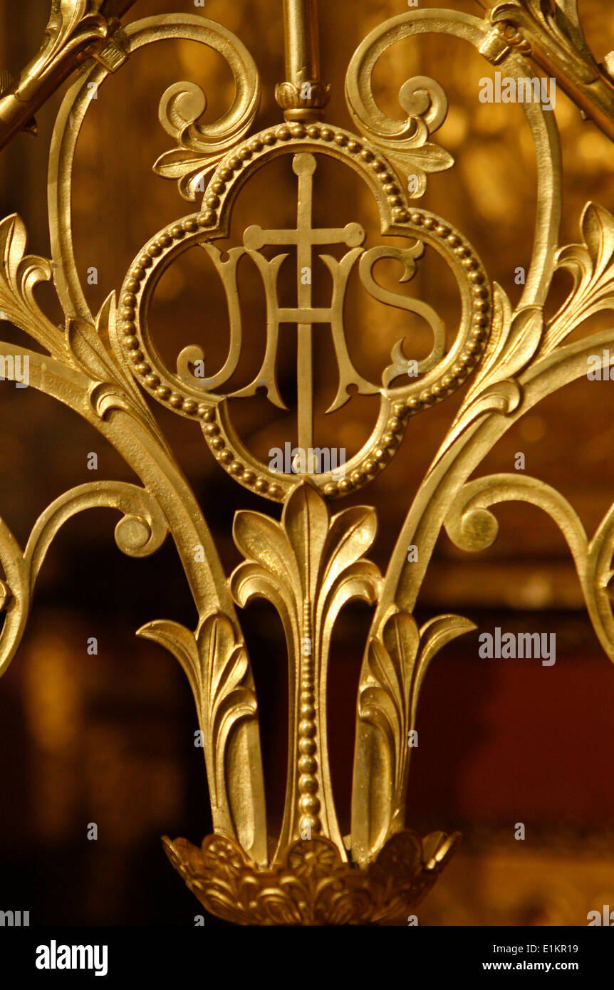 JHS Monogram In Saint Peter s Church Stock Photo Alamy