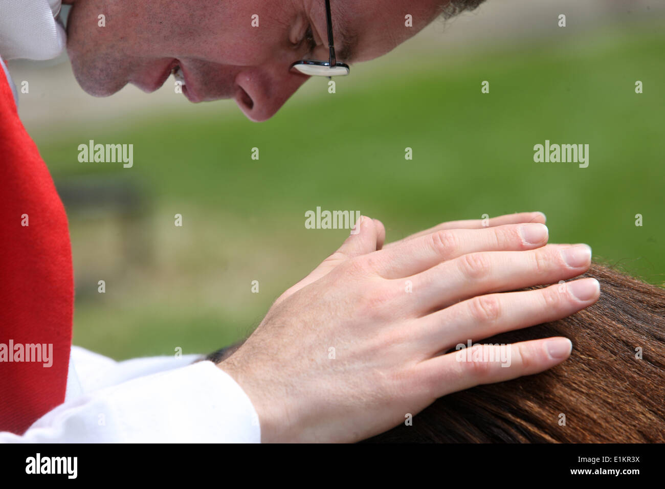 Priest's blessing hi-res stock photography and images - Alamy