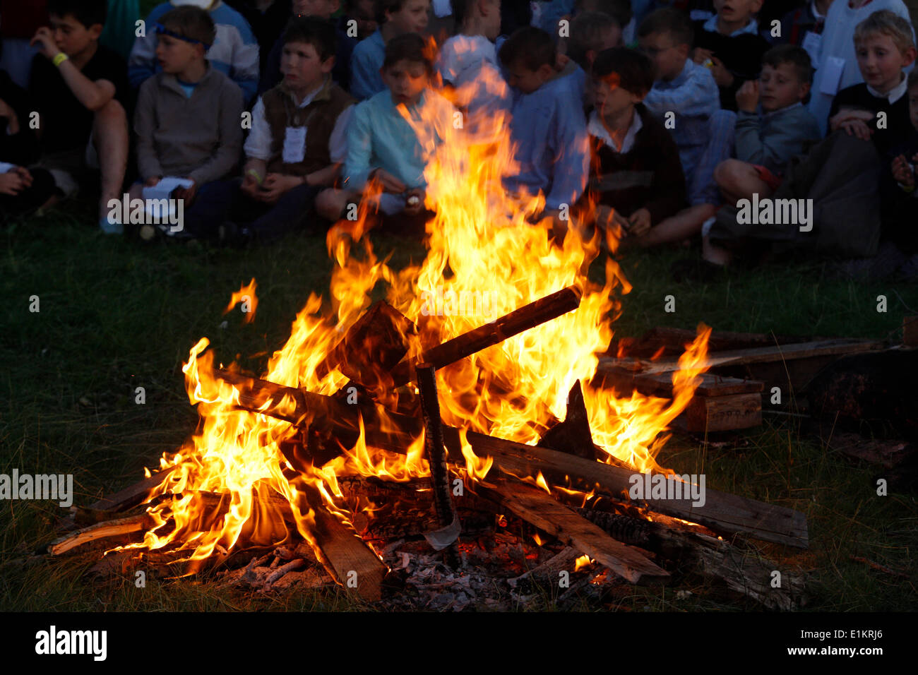 Traditionalist catholic pilgrimage Night vigil Stock Photo - Alamy
