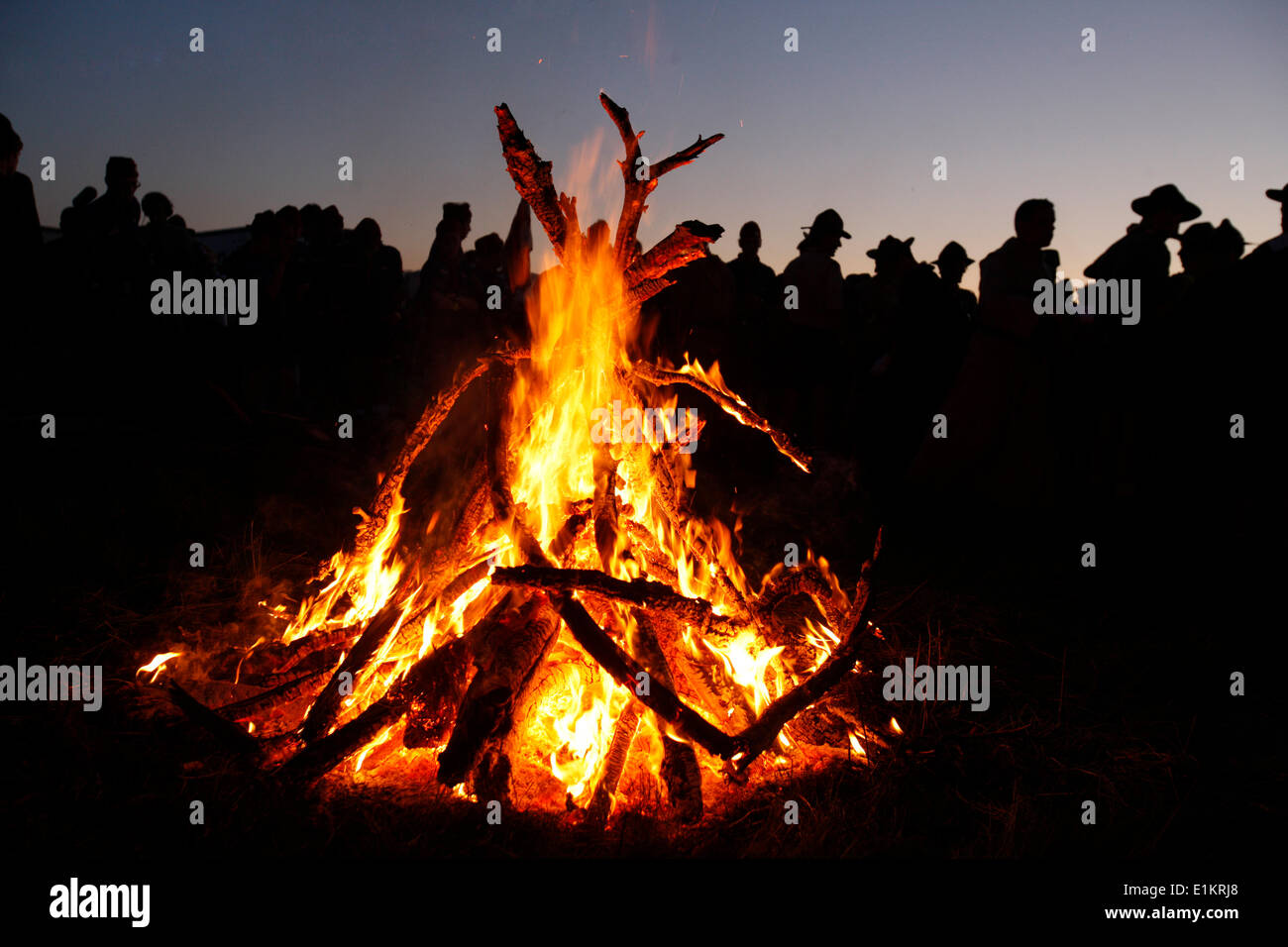 Traditionalist catholic pilgrimage Night vigil Stock Photo - Alamy