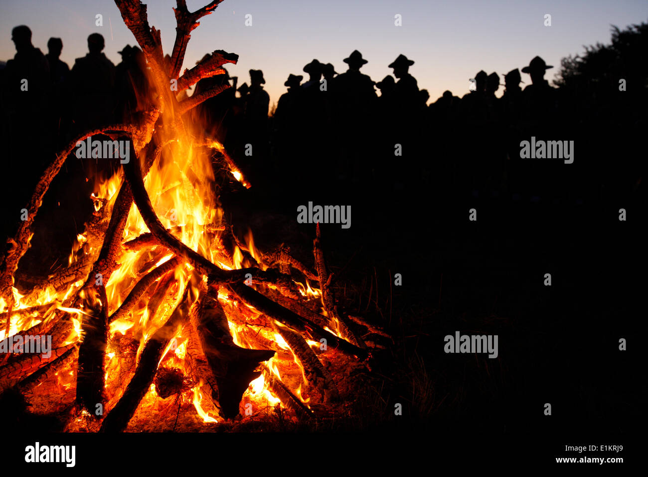 Traditionalist catholic pilgrimage Night vigil Stock Photo - Alamy