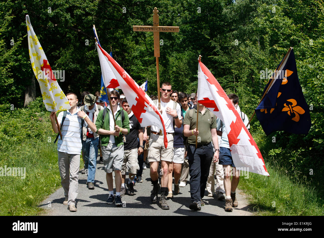Traditionalist catholic pilgrimage Stock Photo - Alamy