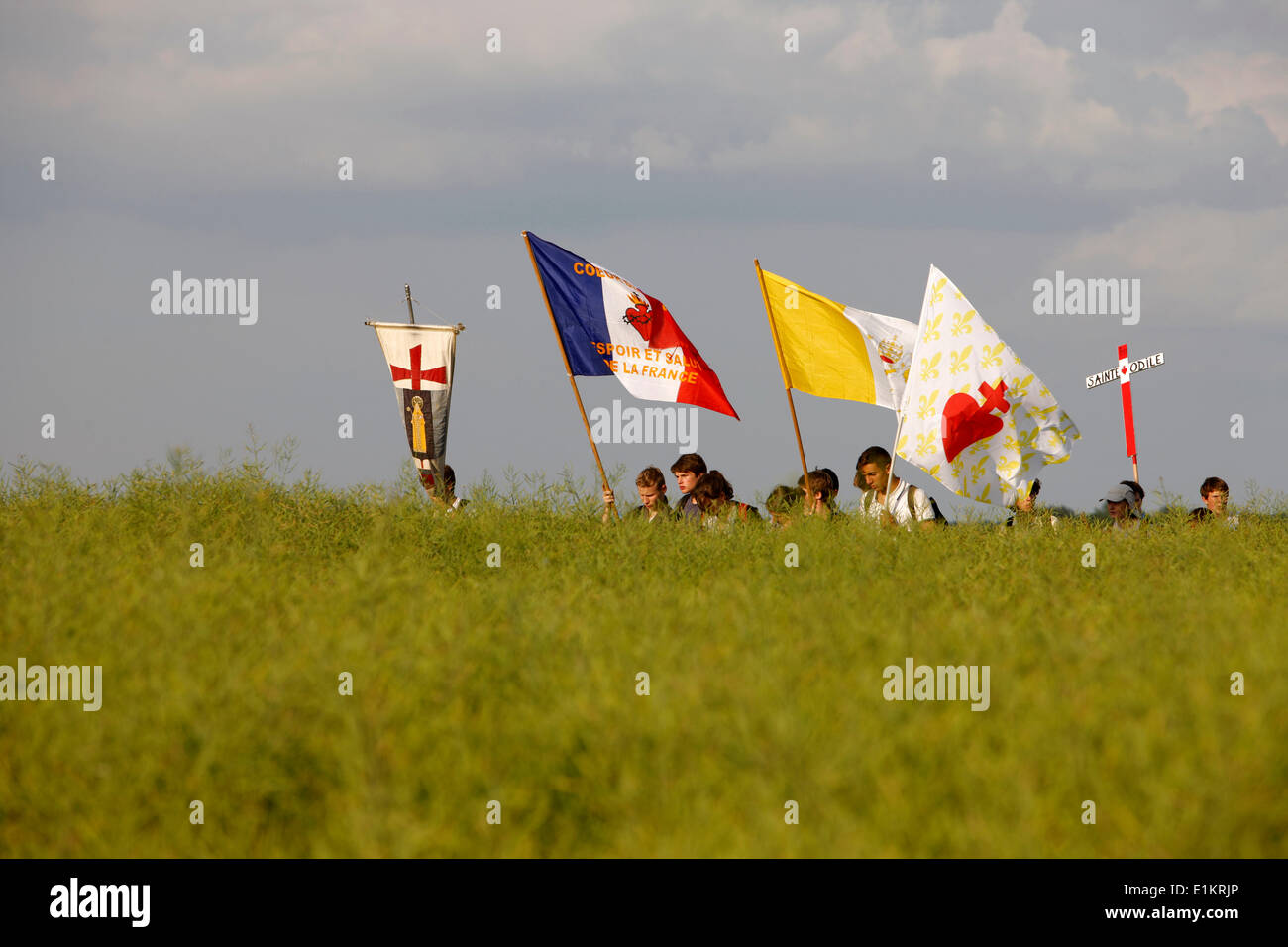 Traditionalist catholic pilgrimage Stock Photo - Alamy