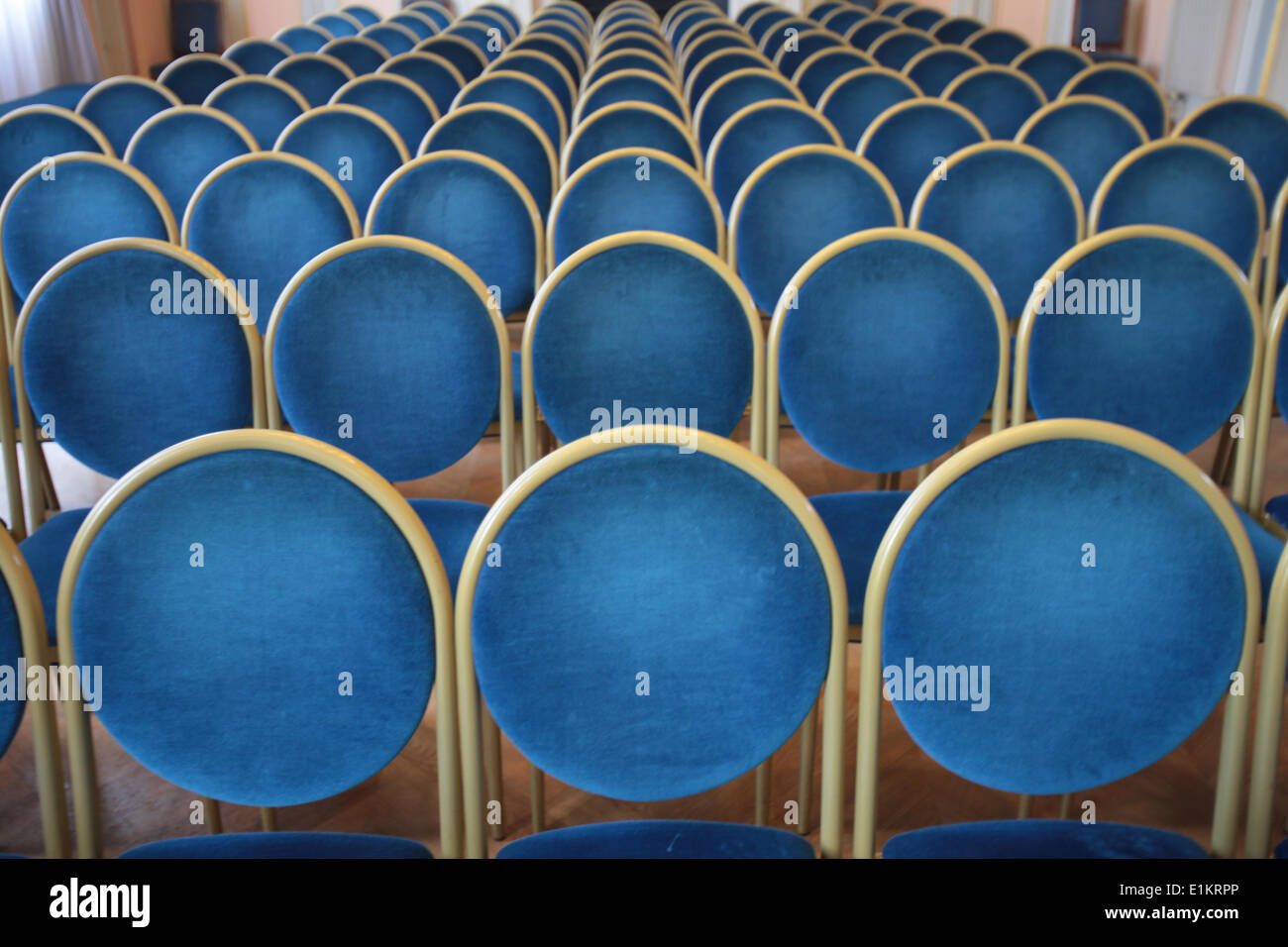 Chairs in a town hall Stock Photo - Alamy