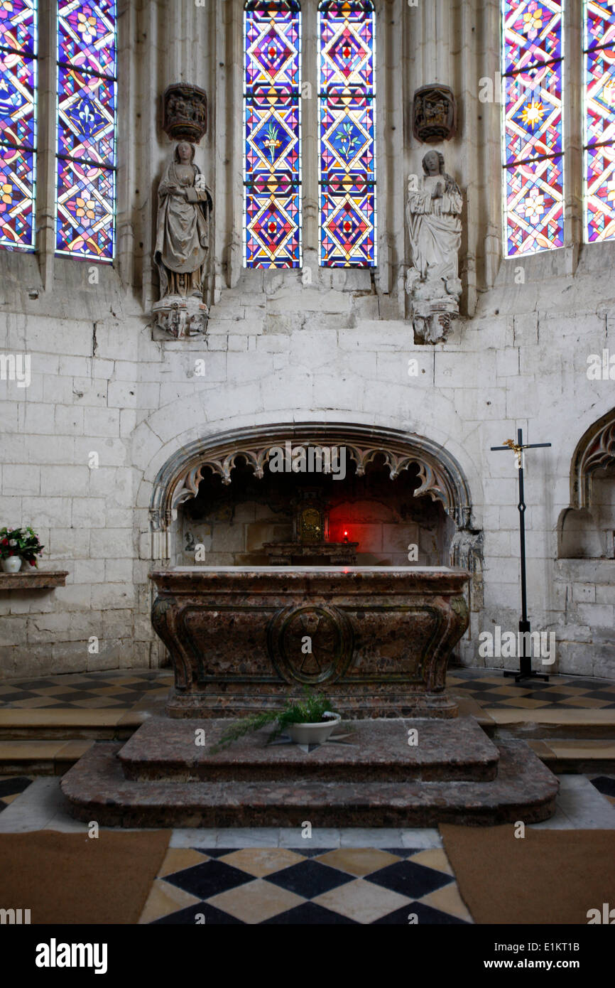 Saint-Riquier abbey church chapel Stock Photo - Alamy