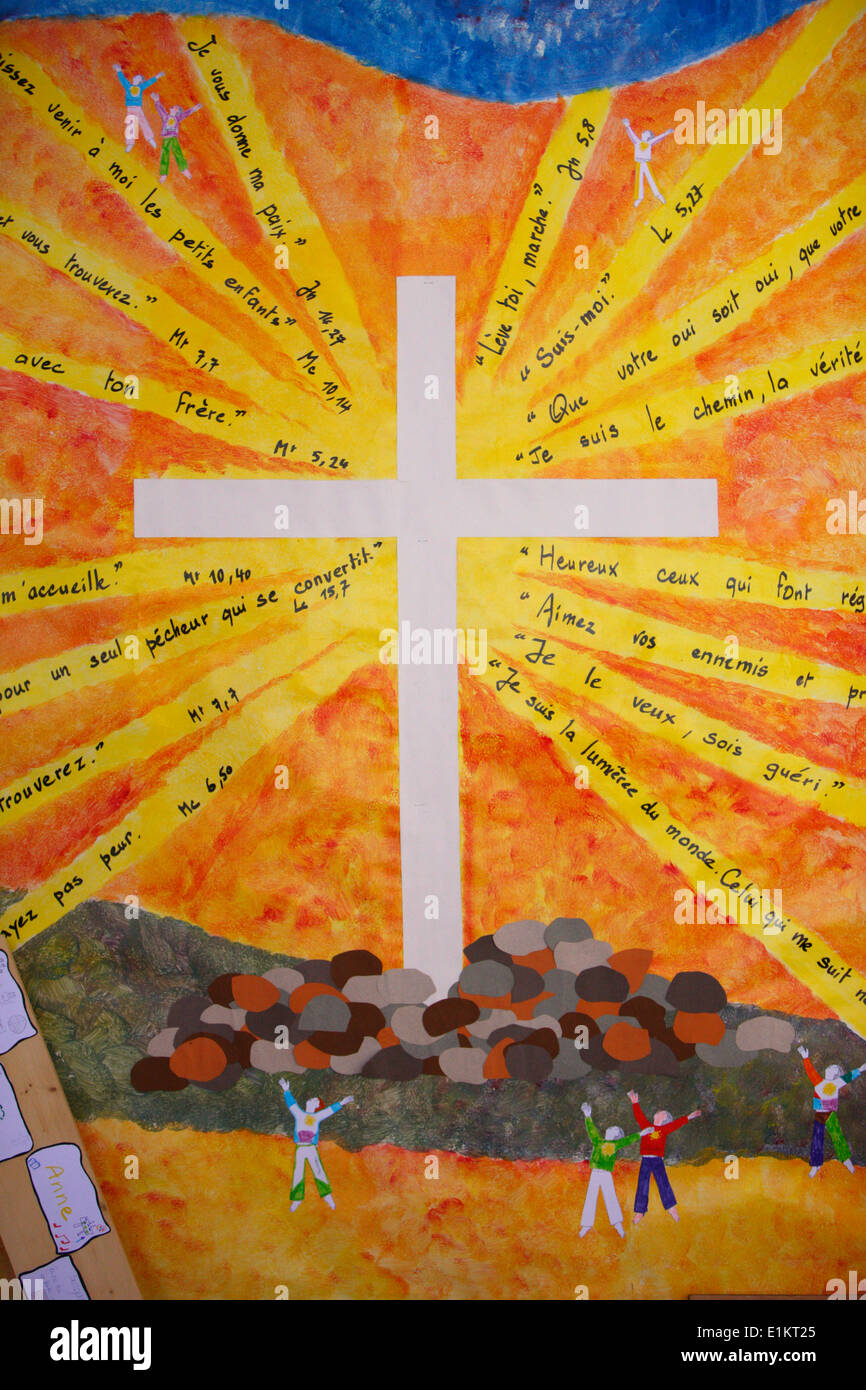 Bible school drawing Stock Photo - Alamy