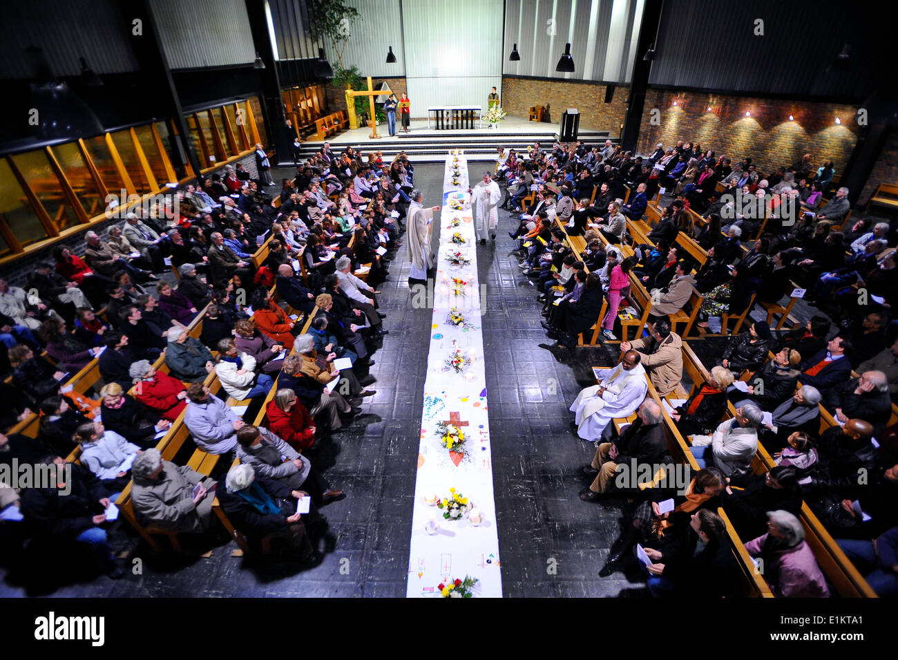 Church table hi-res stock photography and images - Alamy