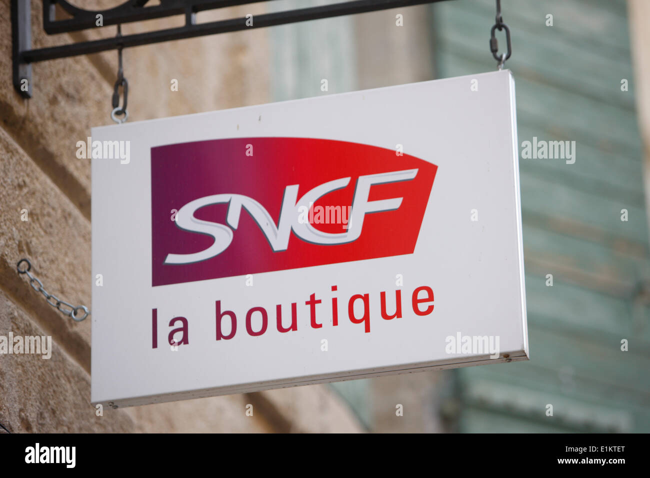 SNCF French railway shop sign Stock Photo - Alamy