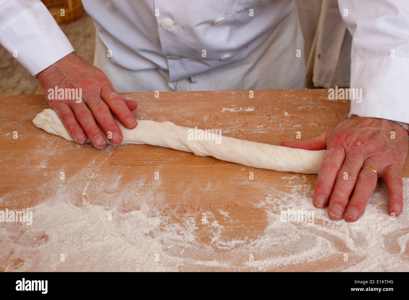 French baker making bread Stock Photo - Alamy
