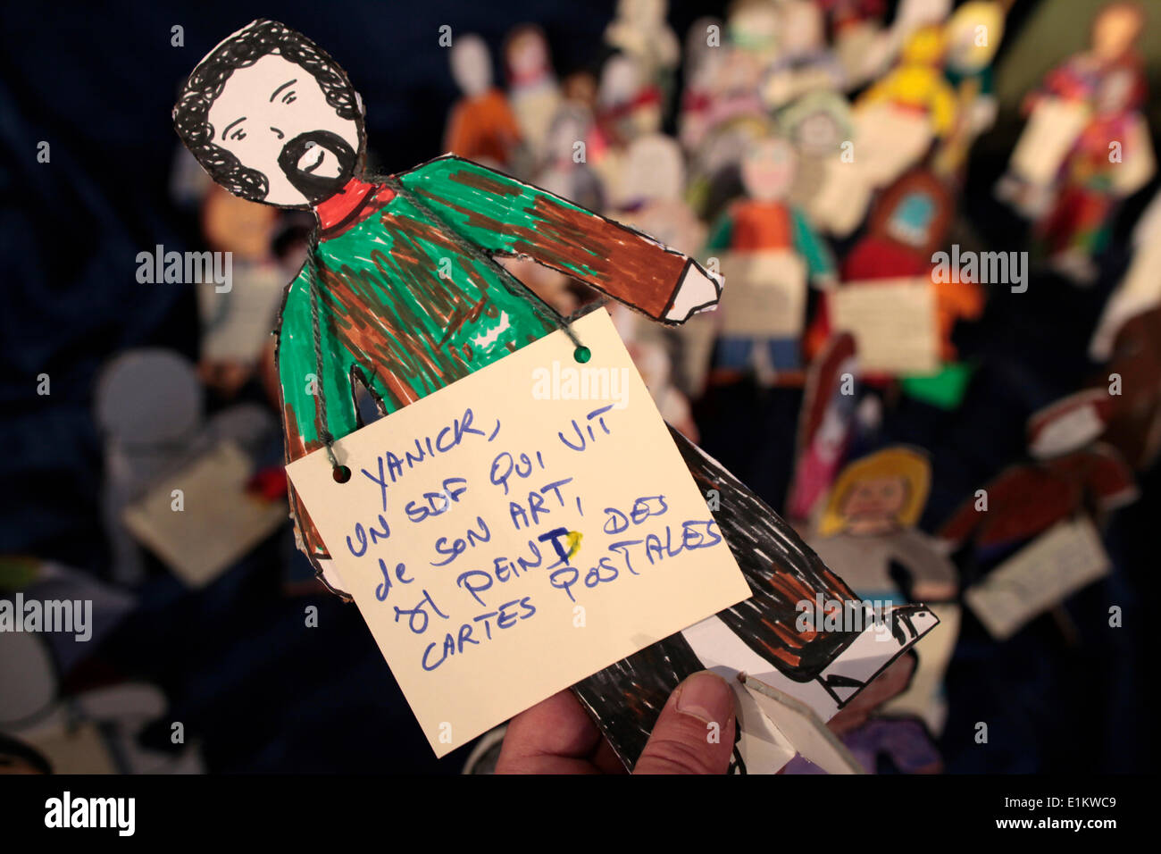 Social artwork made in sunday school Stock Photo - Alamy