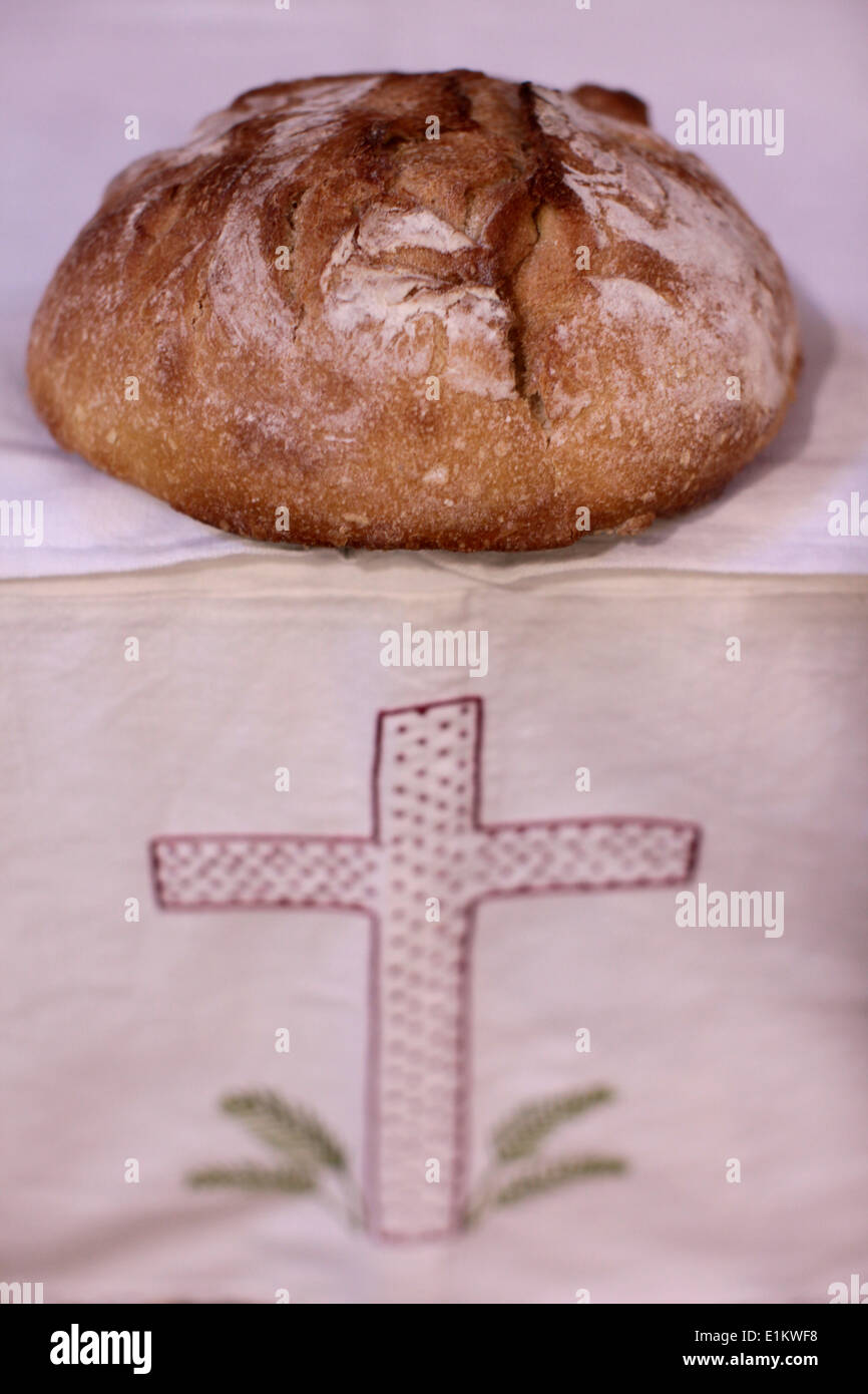 Bread in church Stock Photo - Alamy