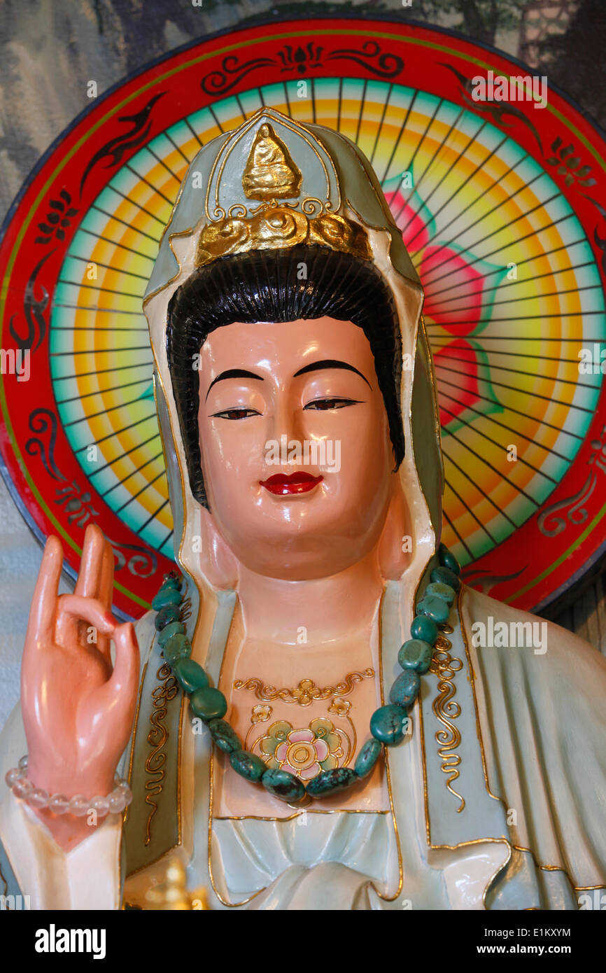 Tu An Buddhist temple. Quan Am bodhisattva of compassion Stock Photo ...