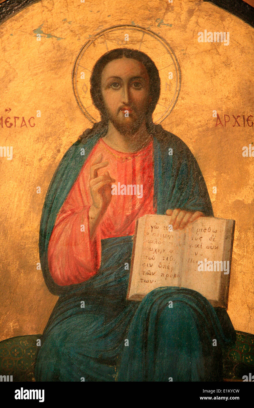 Greek orthodox icon depicting christ hi-res stock photography and ...