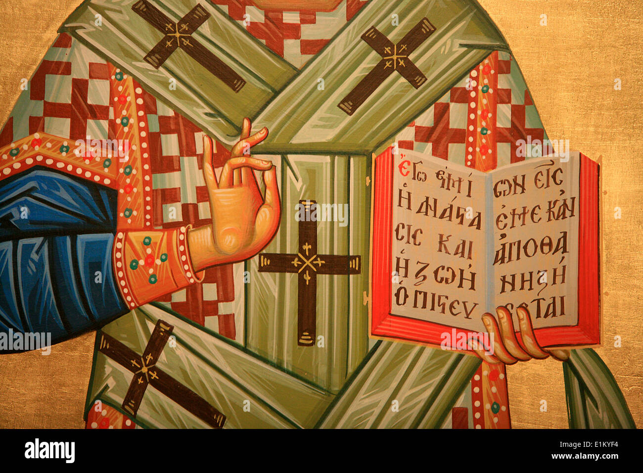 Greek icon orthodox blessing hi-res stock photography and images - Alamy
