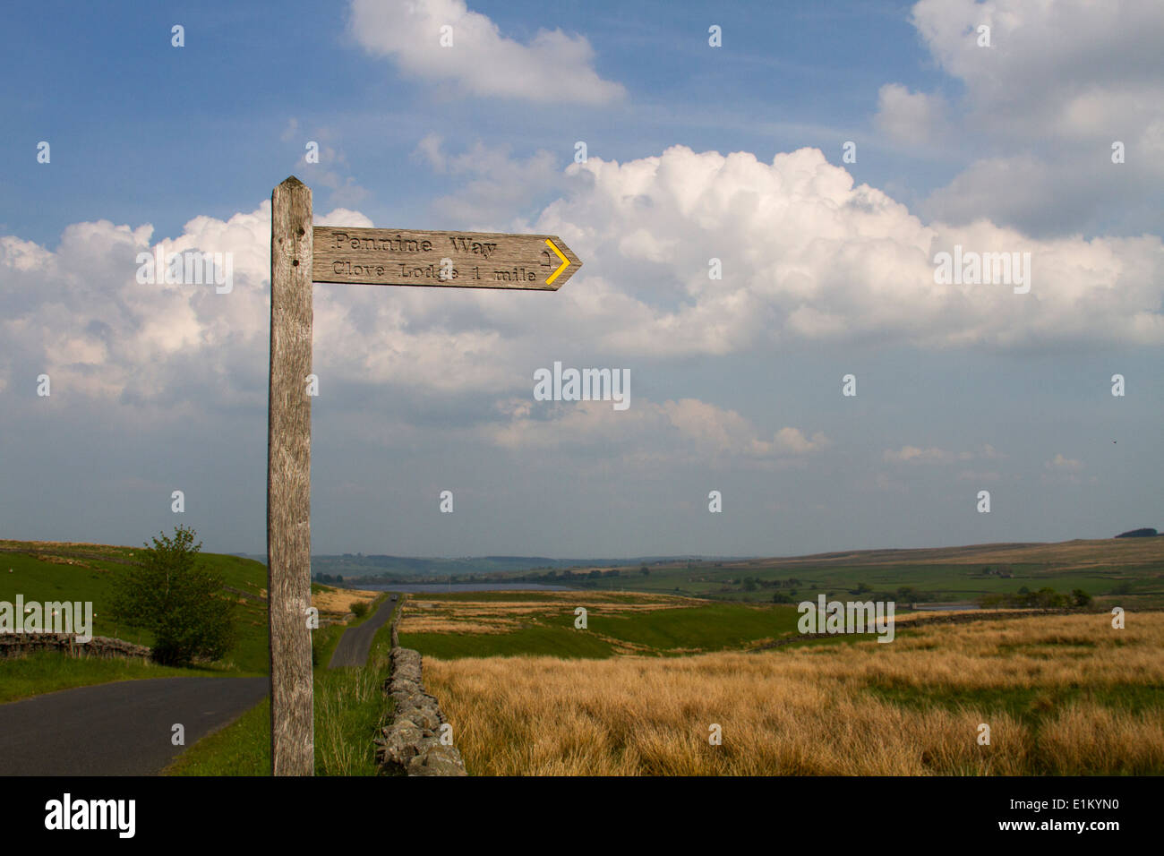 Pennine Way sign post Stock Photo - Alamy