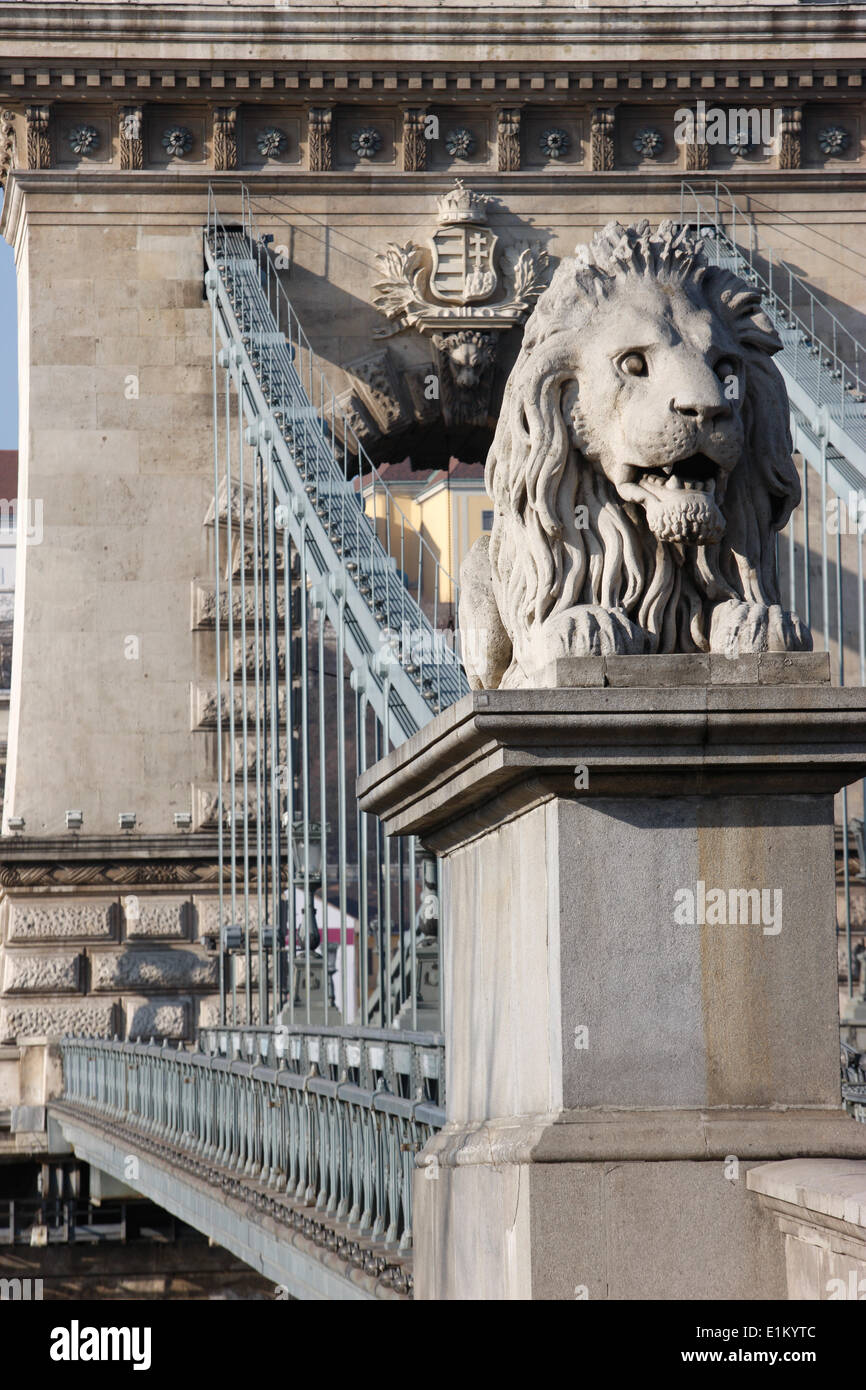 Chain Bridge on the Danube River Stock Photo - Alamy