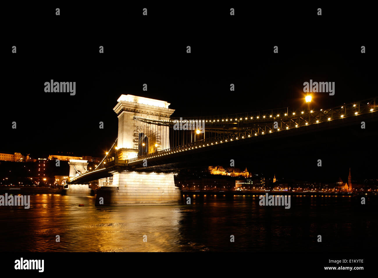 Chain Bridge and Danube River Stock Photo - Alamy