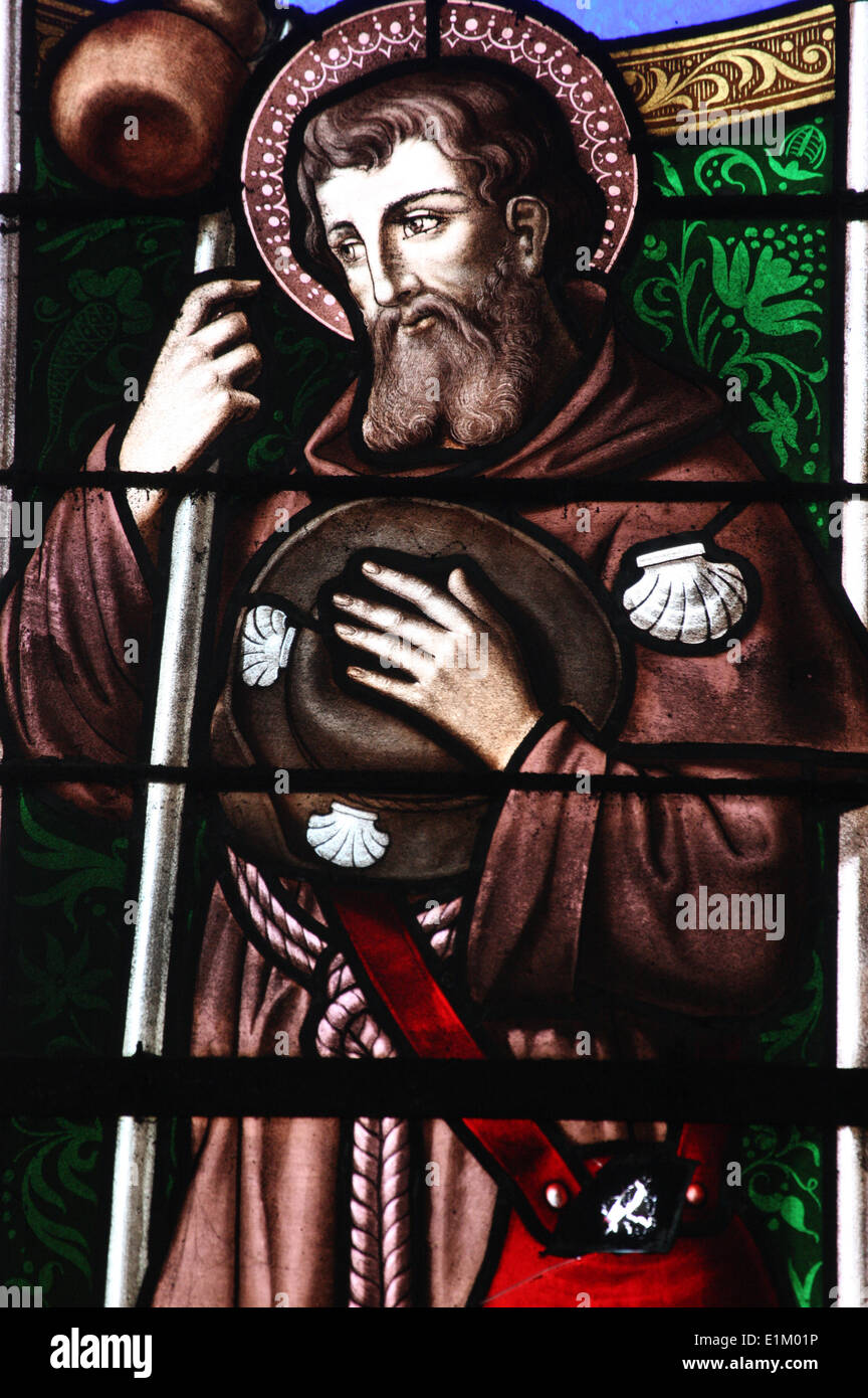 stained glass : Saint James Stock Photo - Alamy
