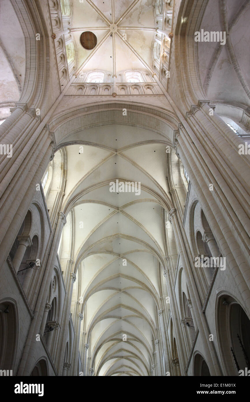 Holy Trinity abbey church nave Stock Photo - Alamy