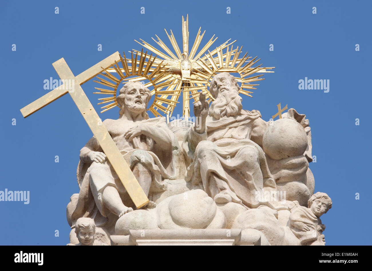 Holy Trinity Column by Fulop Ungleich and Antal Horger. Budapest Stock ...