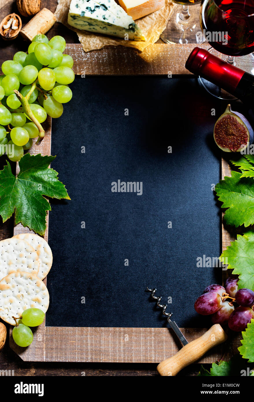 Wine and grape background with space for text Stock Photo - Alamy