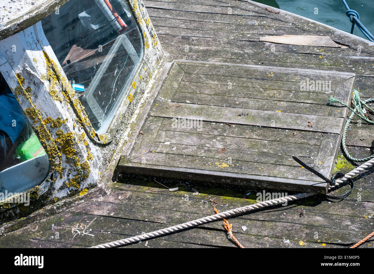 brixham fishing fleet in the harbour,deck,rope,trawler mechanic in ...