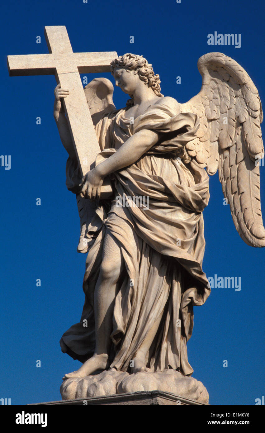 Angel on cross hi-res stock photography and images - Alamy